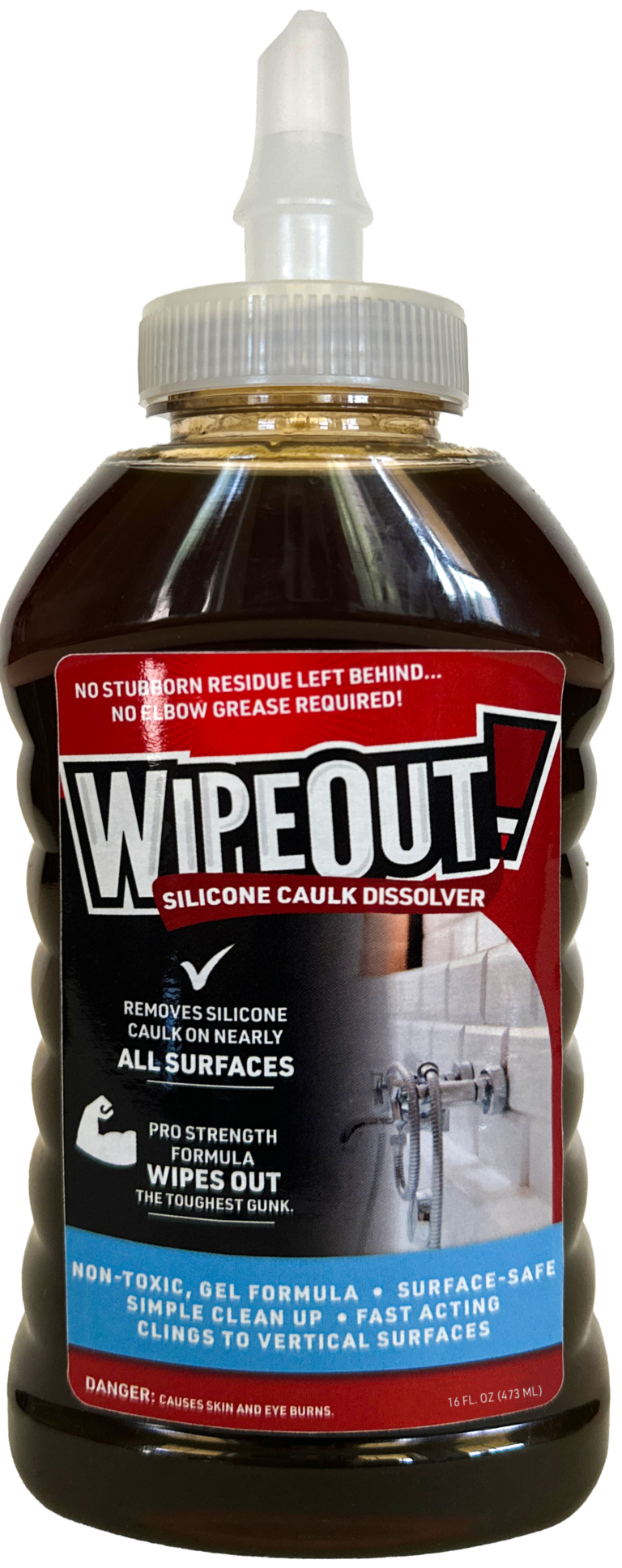 WipeOut Silicone Caulk Dissolver - No residue, no elbow grease